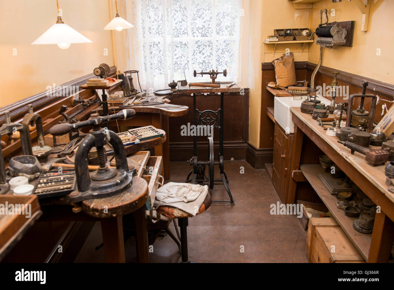 The Dentists Workshop at the Beamish Open Air Museum, near Stanley in ...