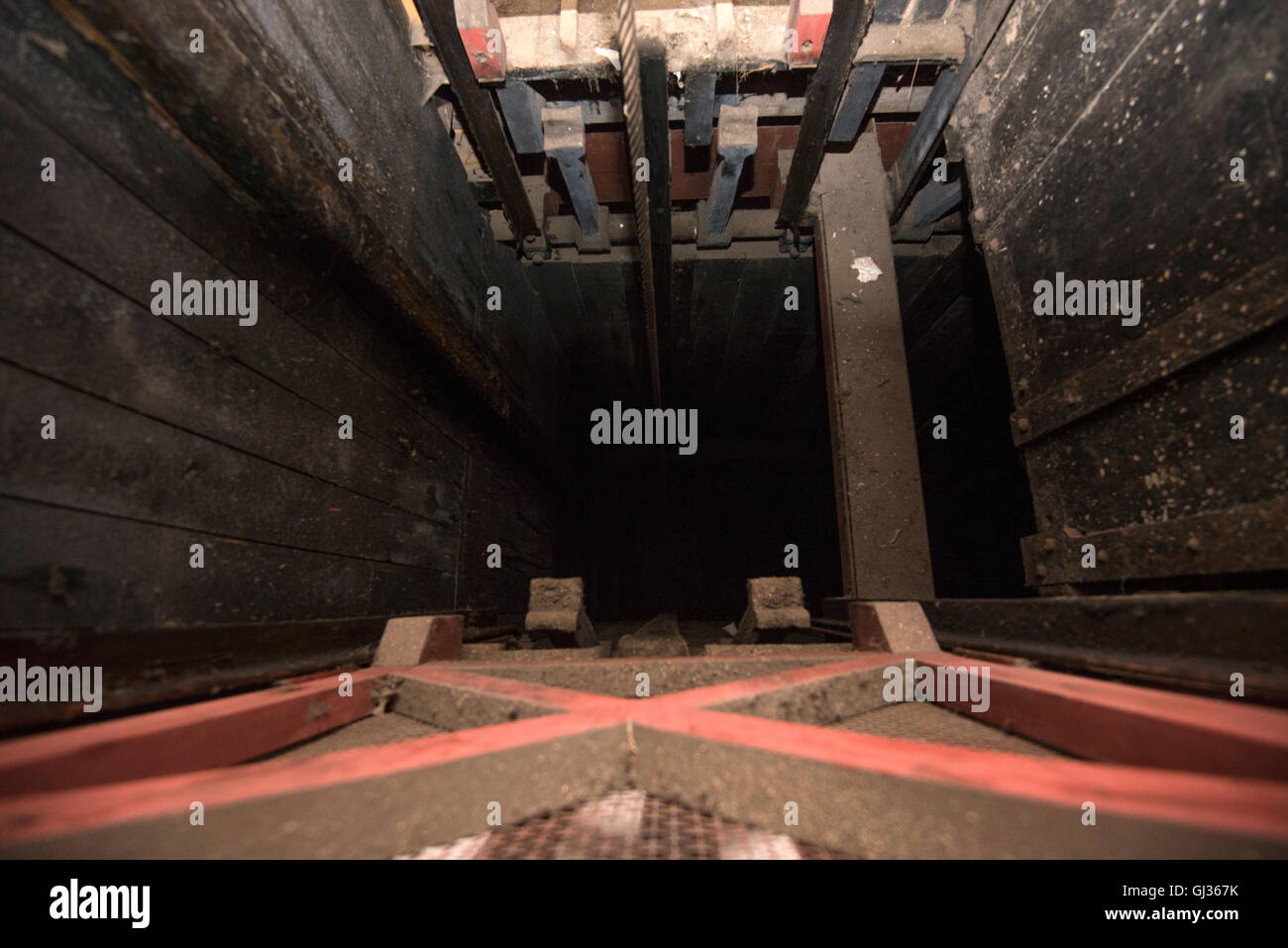 Mine Shaft at the Colliery at the Beamish Open Air Museum, near Stanley ...