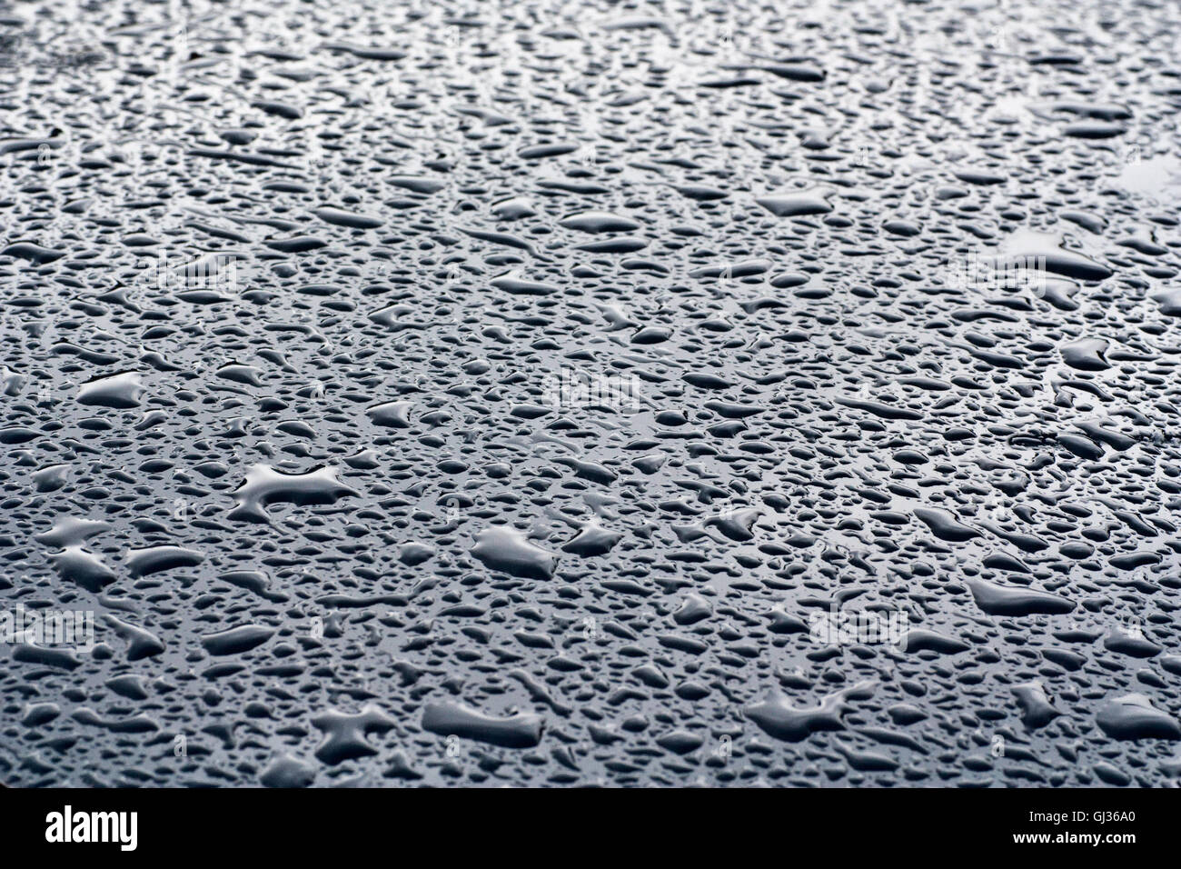 Crystal clear water drops over grey background Stock Photo - Alamy