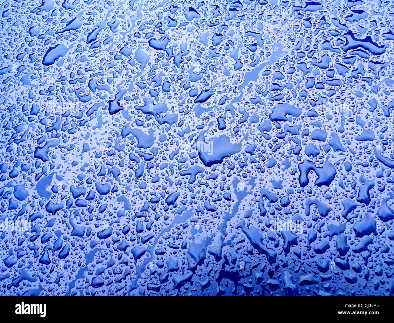 abstract blue background with rain water droplets Stock Photo - Alamy