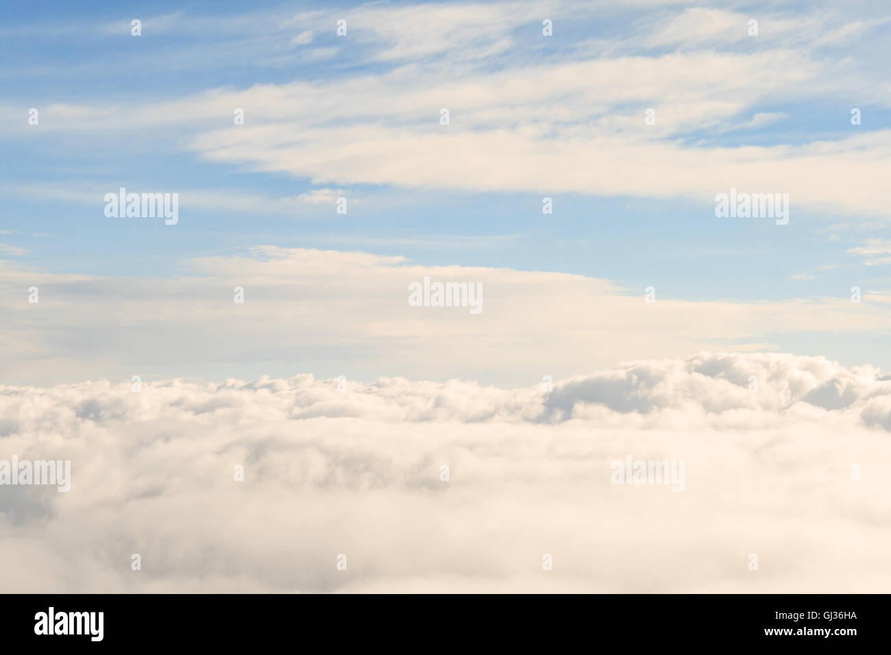 heavenly view high above the clouds Stock Photo - Alamy