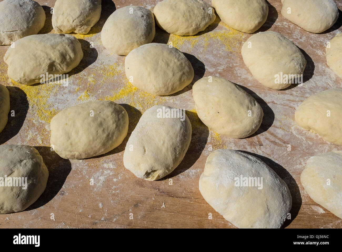Italy, Bossico, bread-making Stock Photo - Alamy