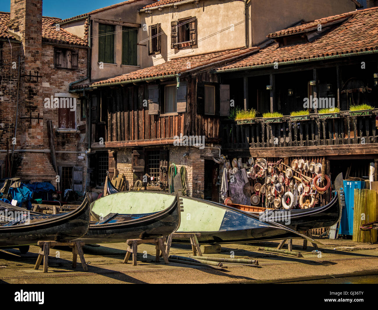 Squero di San Trovaso, boat yard. Where the Venetian gondolas are made ...