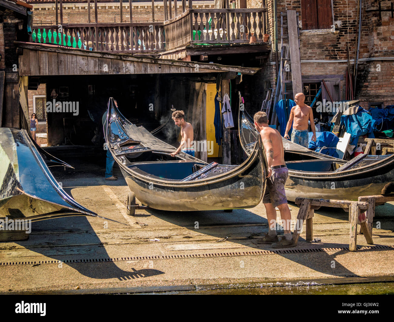 Squero di San Trovaso, boat yard. Where the venetain gondolas are made ...