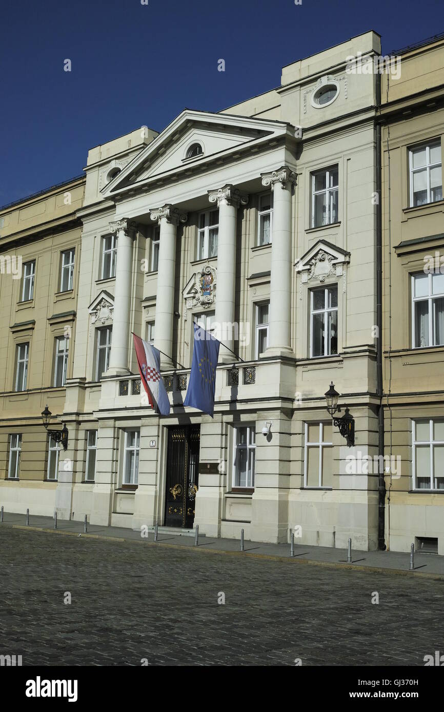 Croatian parliament buidling, Markov trg, Zagreb, Croatia (Hrvatski ...