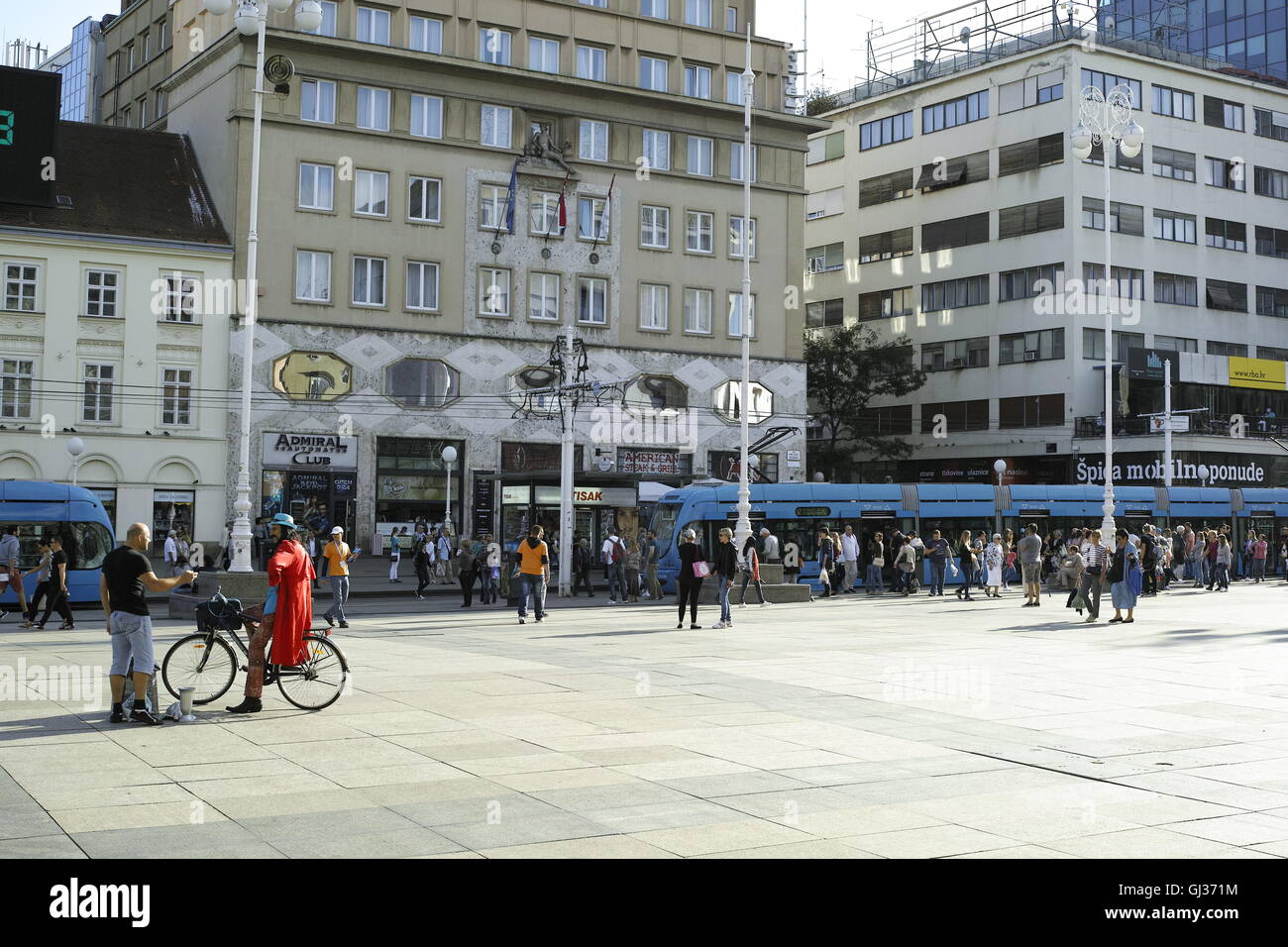 Ban Jelacic square, Zagreb city center, Croatia, Europe Stock Photo - Alamy