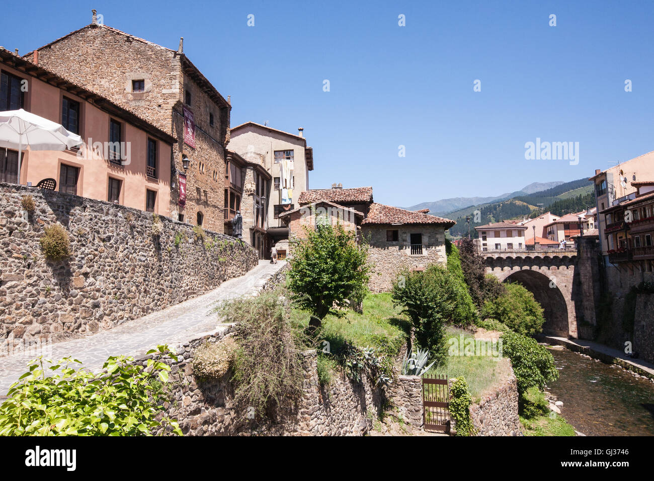 Potes village in Cantabria,Northern Spain,Europe Stock Photo - Alamy