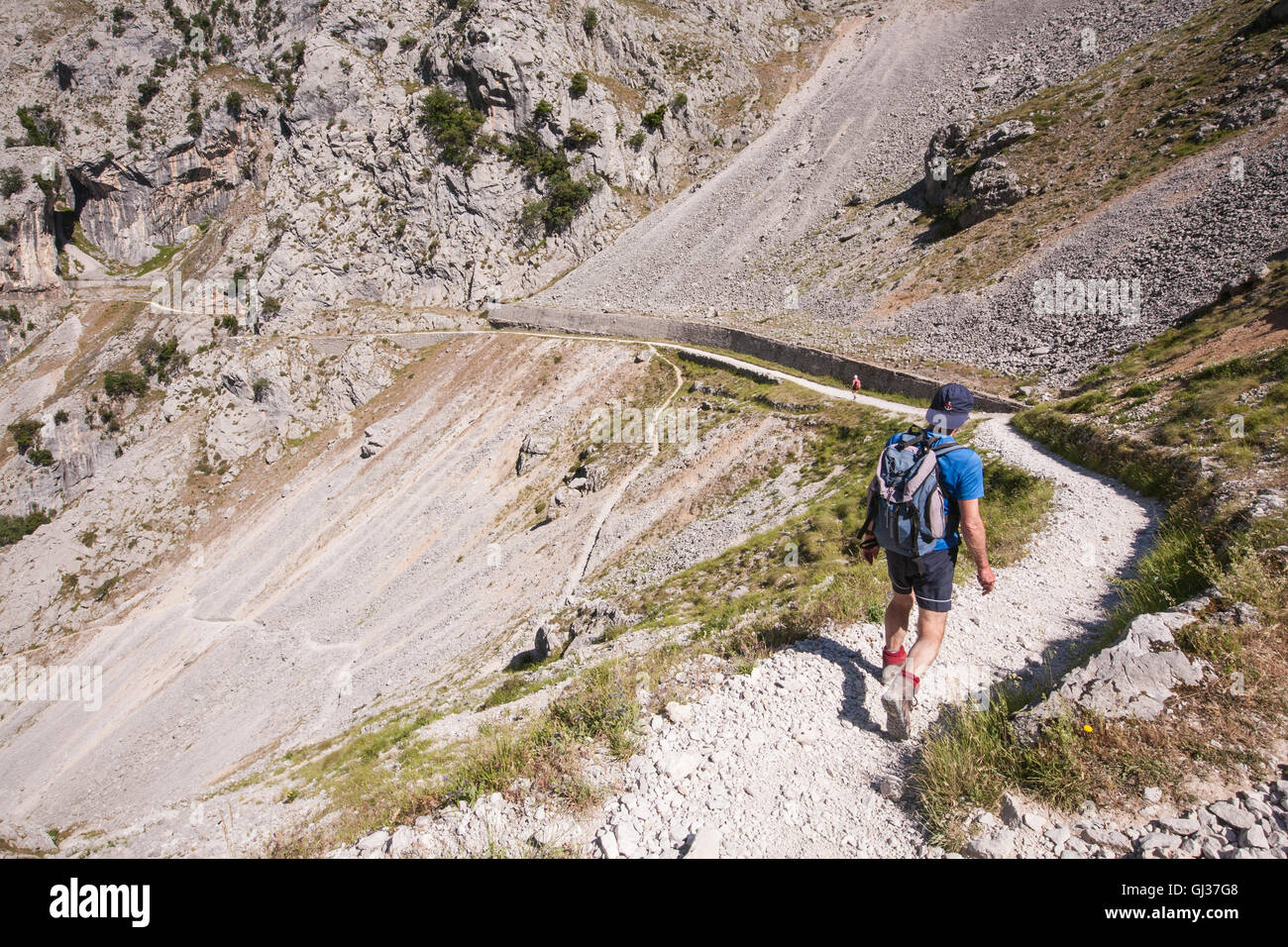 Hiking Cares Gorge in Picos de Europa,Asturias,Spain,Europe Stock Photo ...