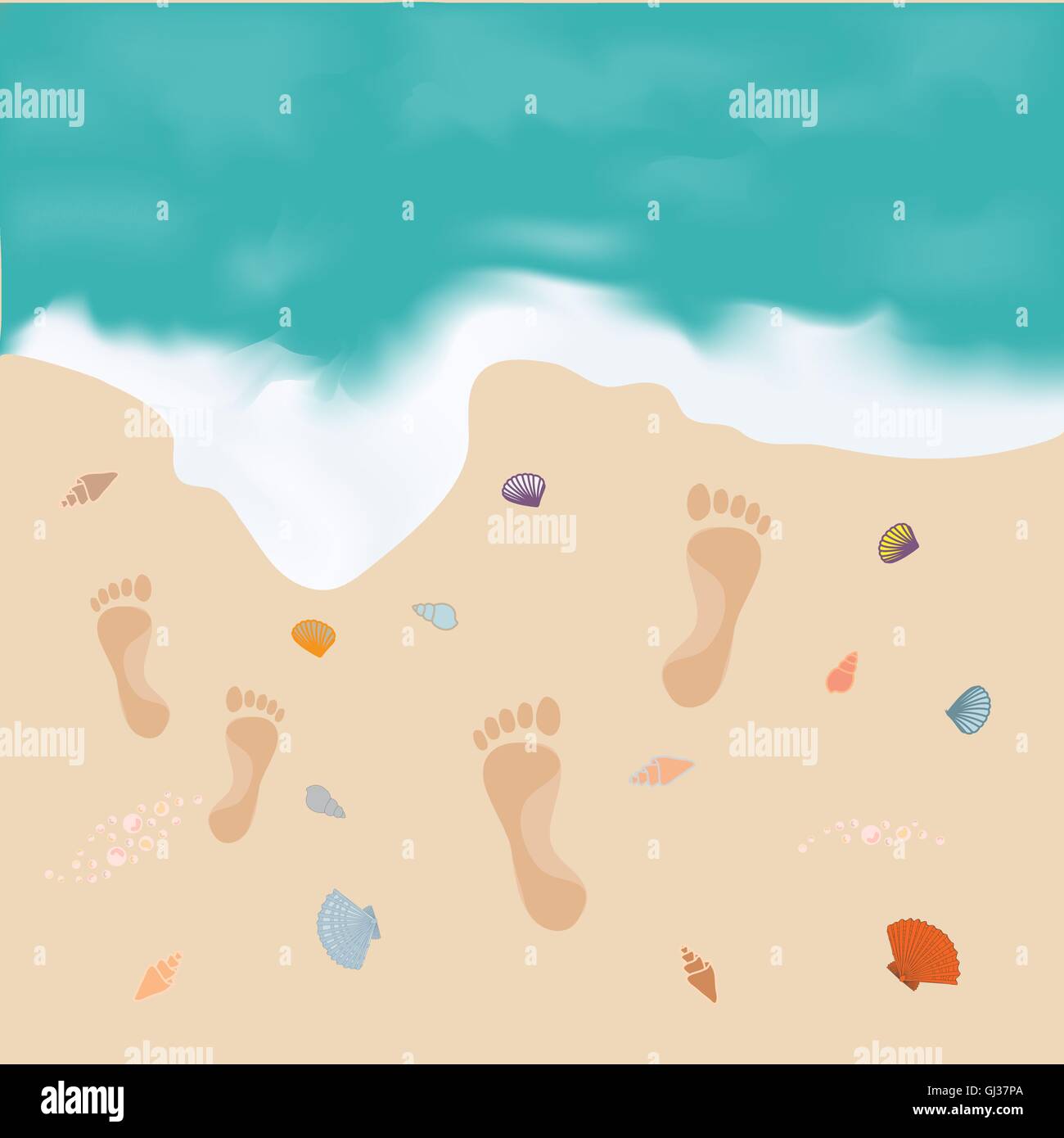 Water footsteps Stock Vector Images - Alamy