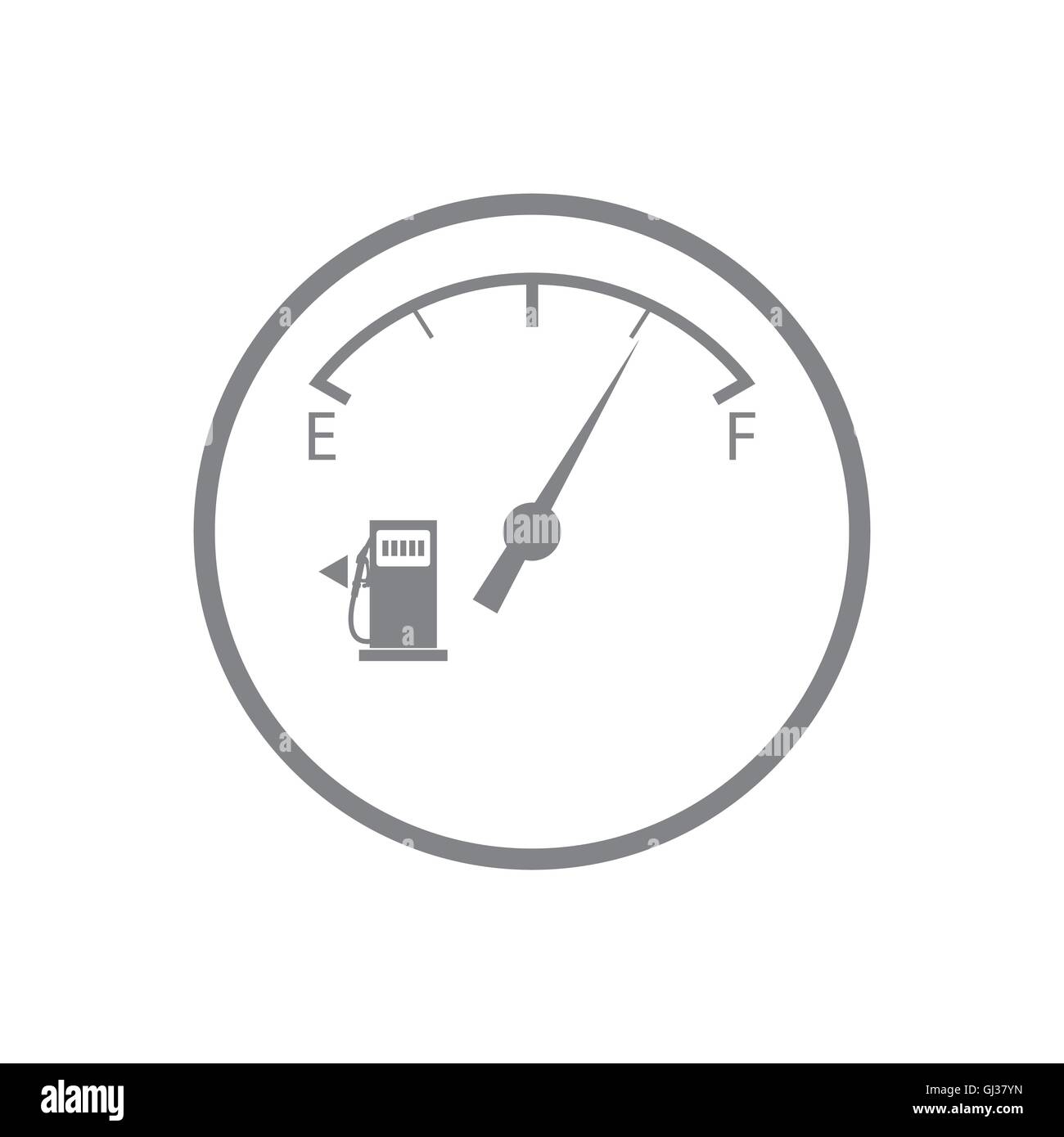 Stylized icon of the automobile fuel sensor on a white background Stock ...