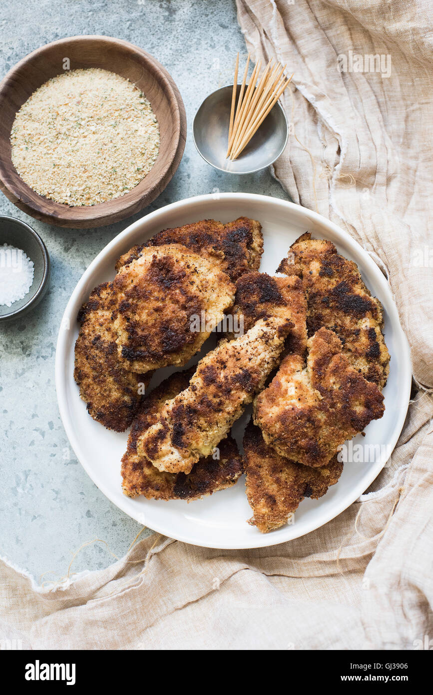 Fried breaded meat hi-res stock photography and images - Alamy