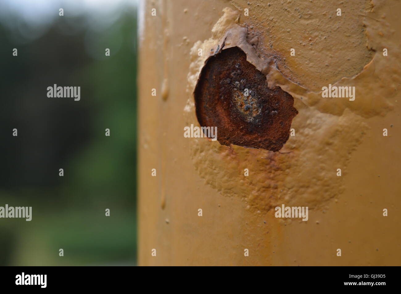 Metal pole rust Stock Photo - Alamy