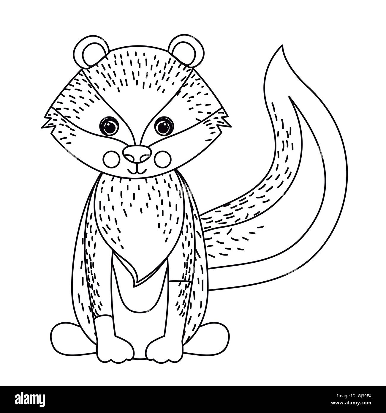 zorrillo cute wildlife icon Stock Vector Image & Art - Alamy