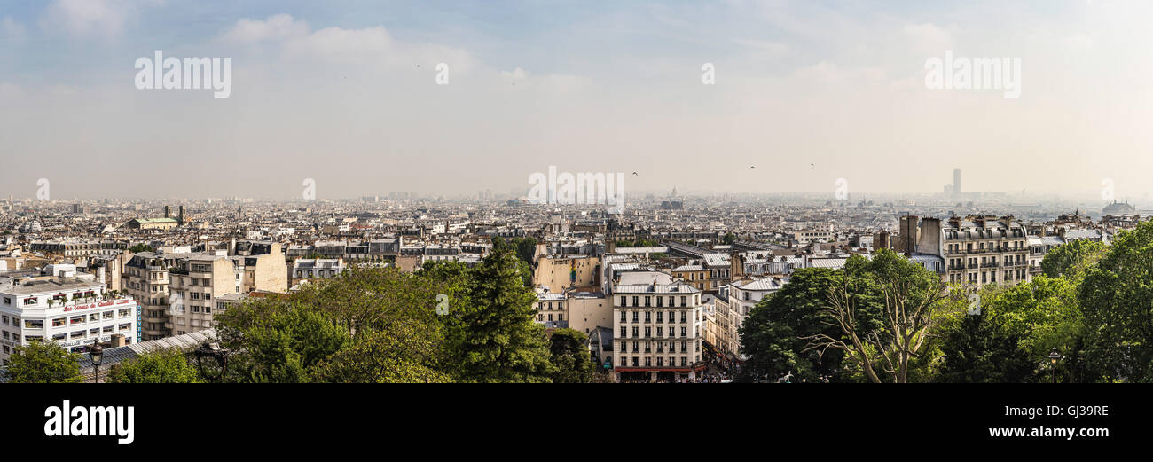 Paris panoramic hi-res stock photography and images - Alamy