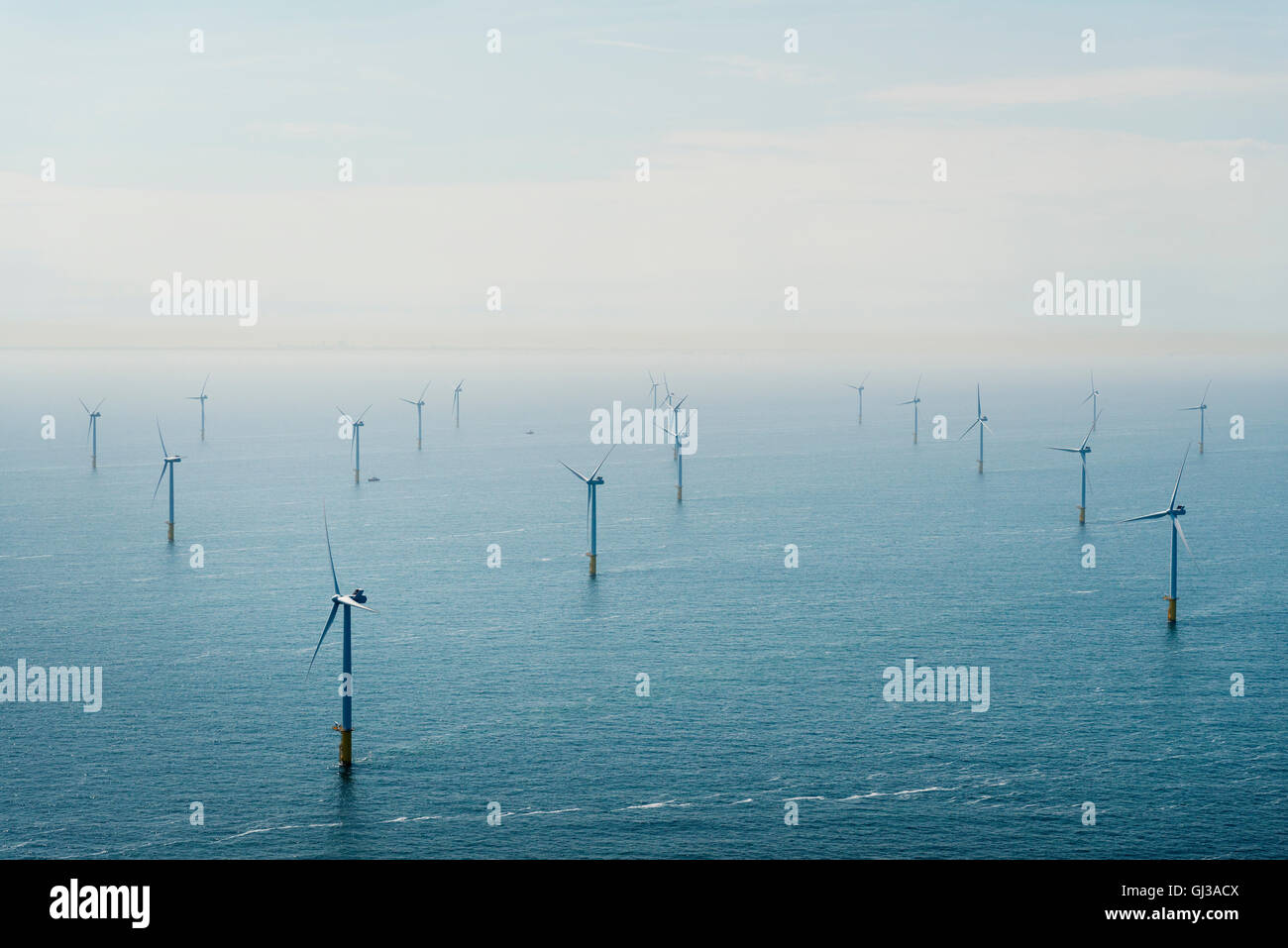 Offshore wind farm aerial view hi-res stock photography and images - Alamy