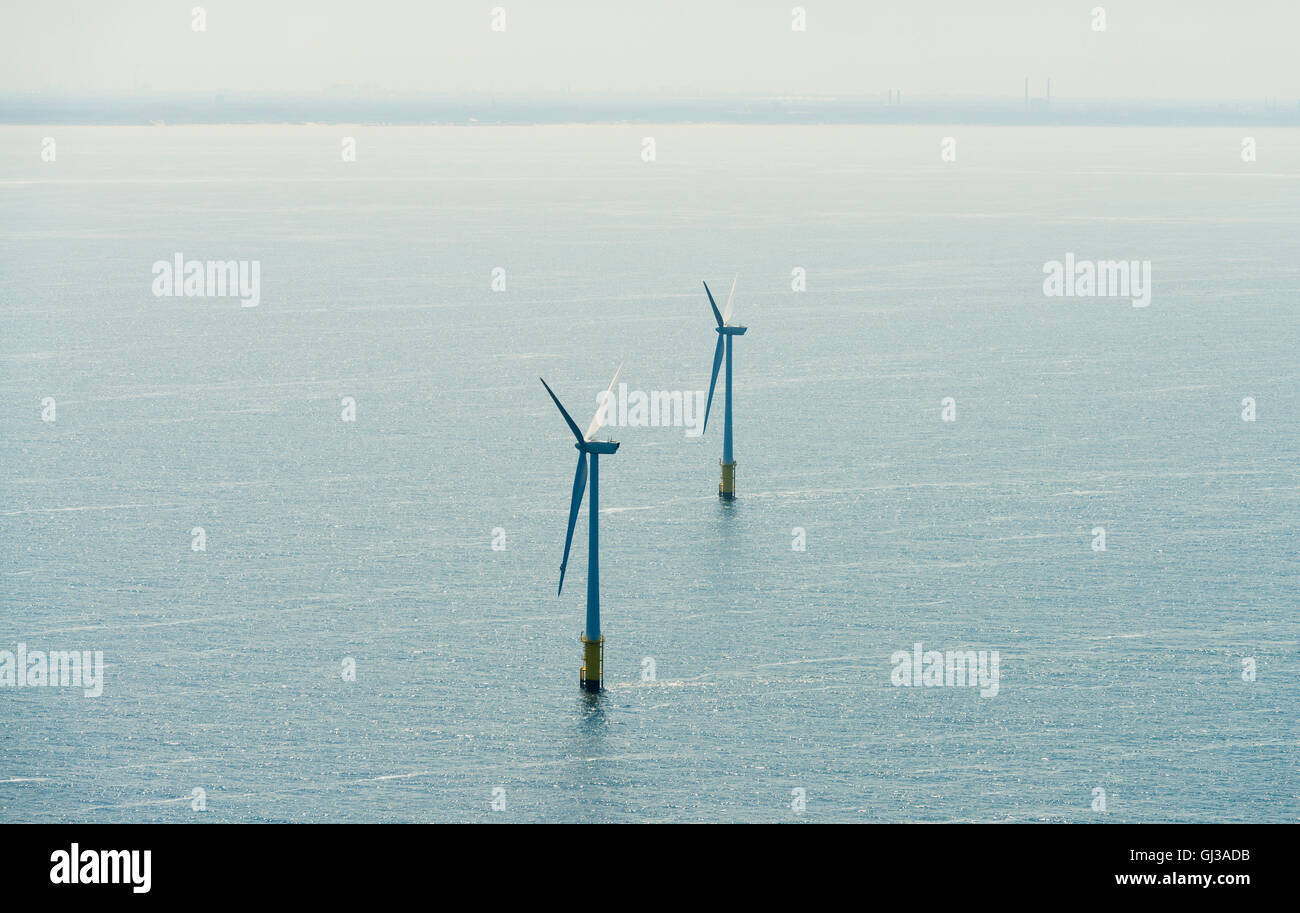 Offshore wind farm aerial view hi-res stock photography and images - Alamy