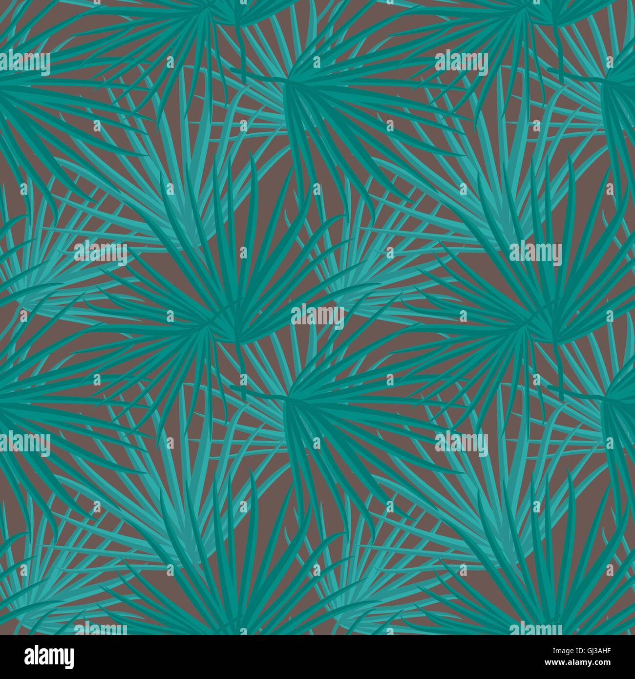 Palm Leaf Vector Seamless Pattern Background Illustration Stock Vector