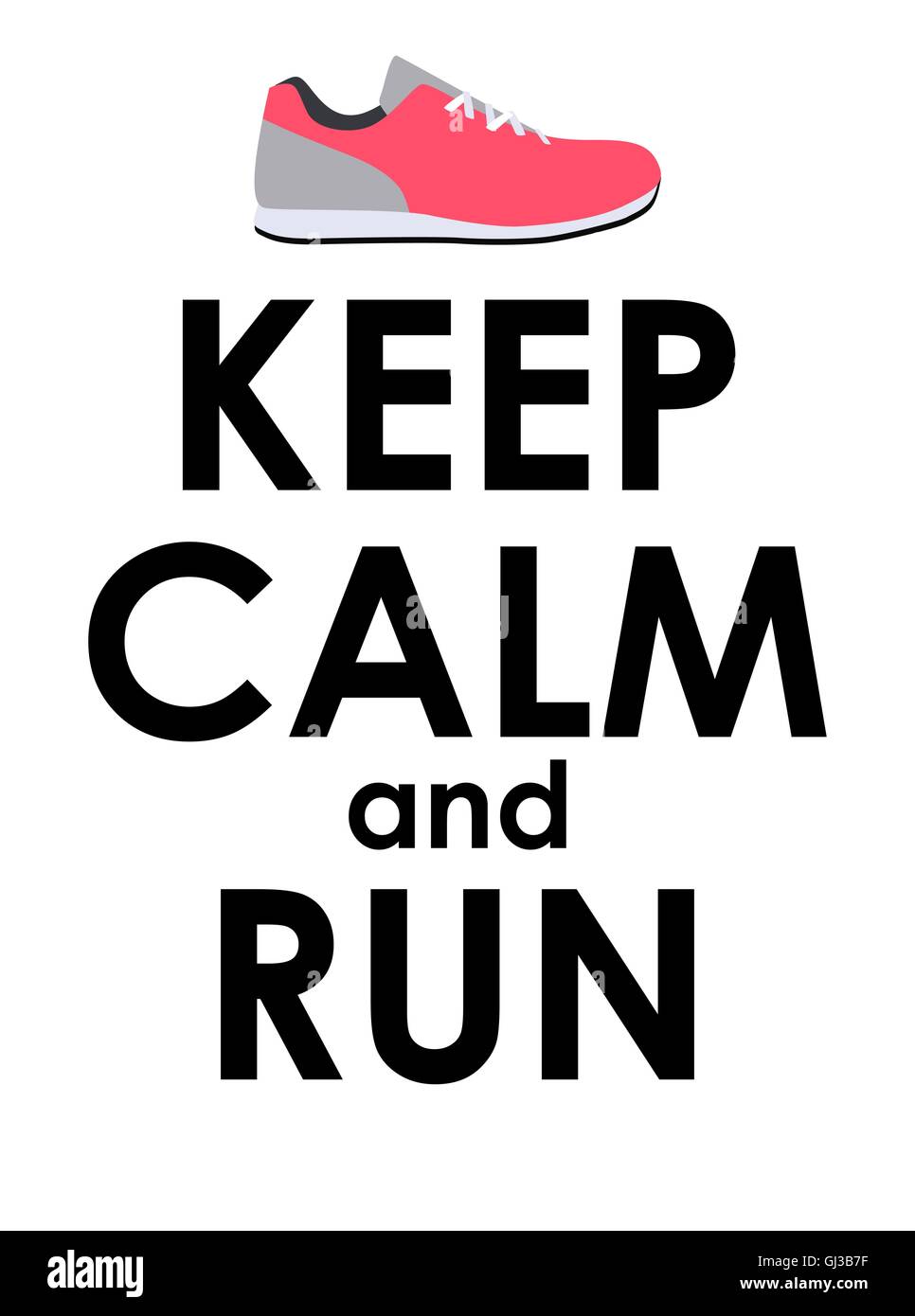 Keep Calm and Run Creative Poster Concept. Card of invitation, m Stock ...