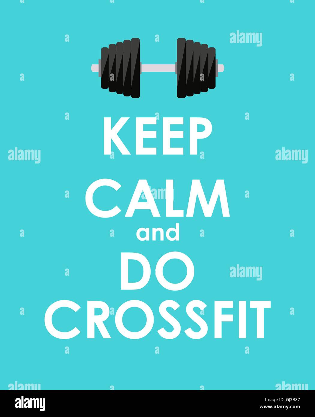 Keep Calm And Do Crossfit Creative Poster Concept Card Of Invit Stock