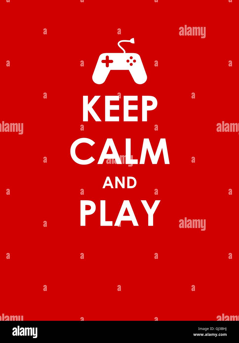 Keep Calm And Play Creative Poster Concept Card Of Invitation Stock