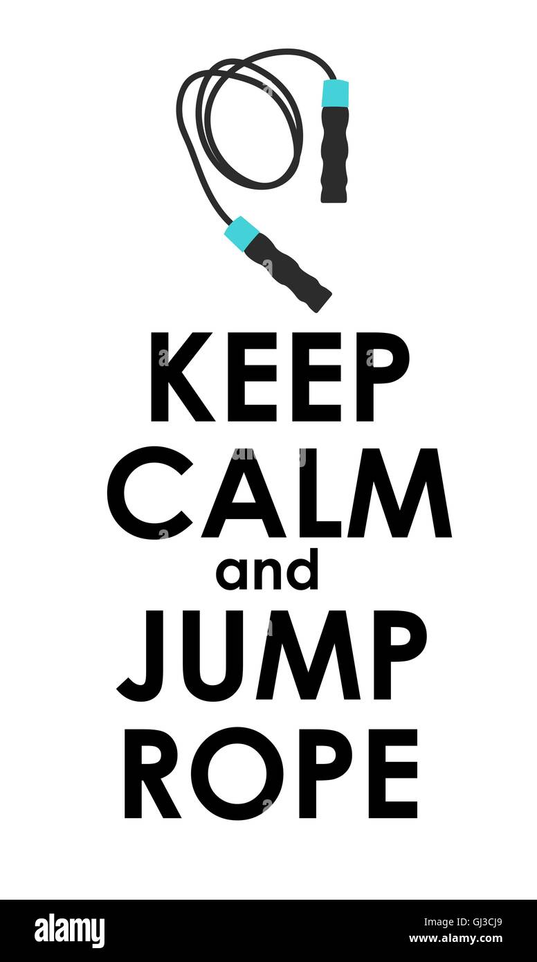 Keep Calm And Jump Rope Creative Poster Concept Card Of Invitat Stock