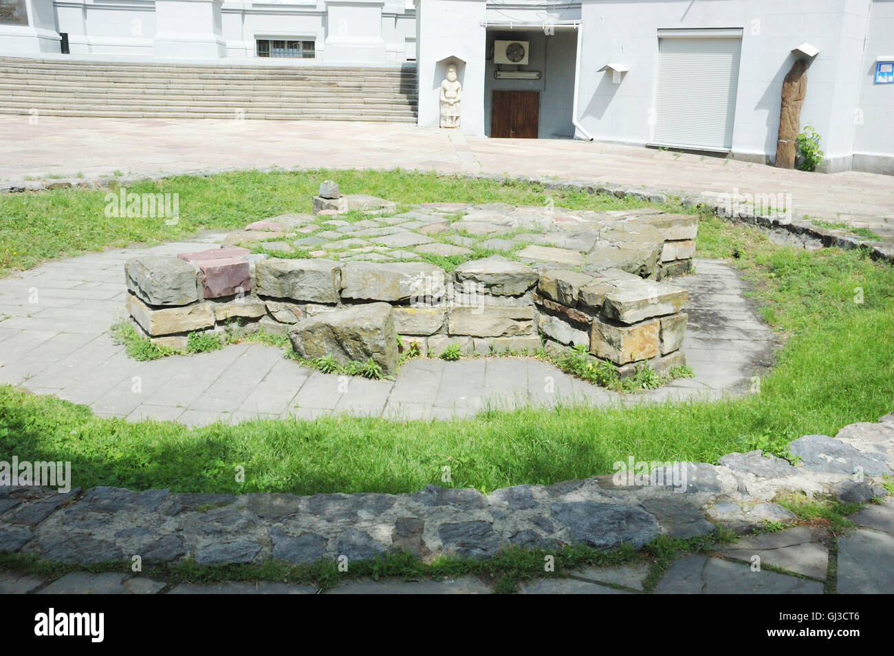 Ancient slavic cross-shaped pagan shrine - sacred place of ukrainian ...