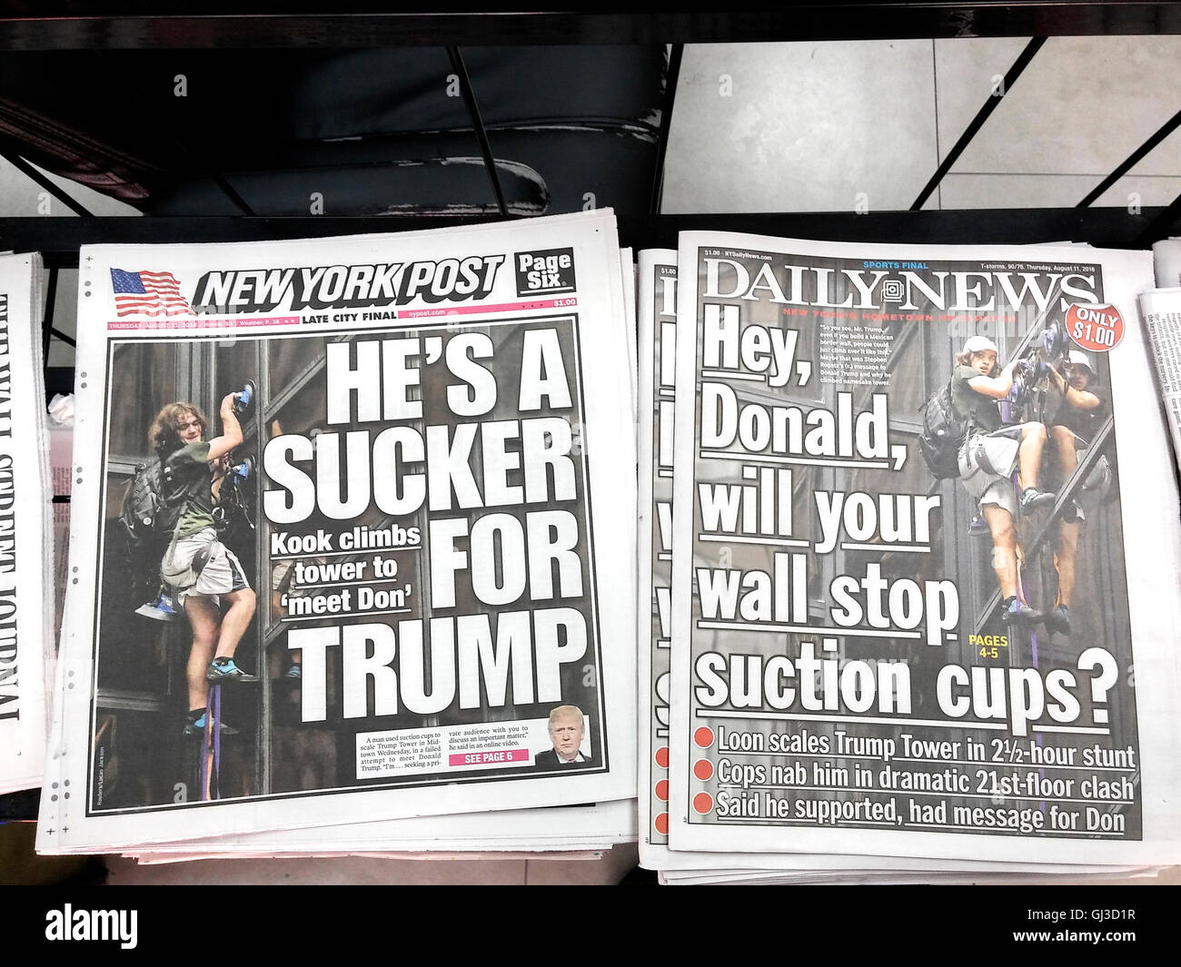 New York tabloid newspapers feature on their front pages Stephen Rogata ...