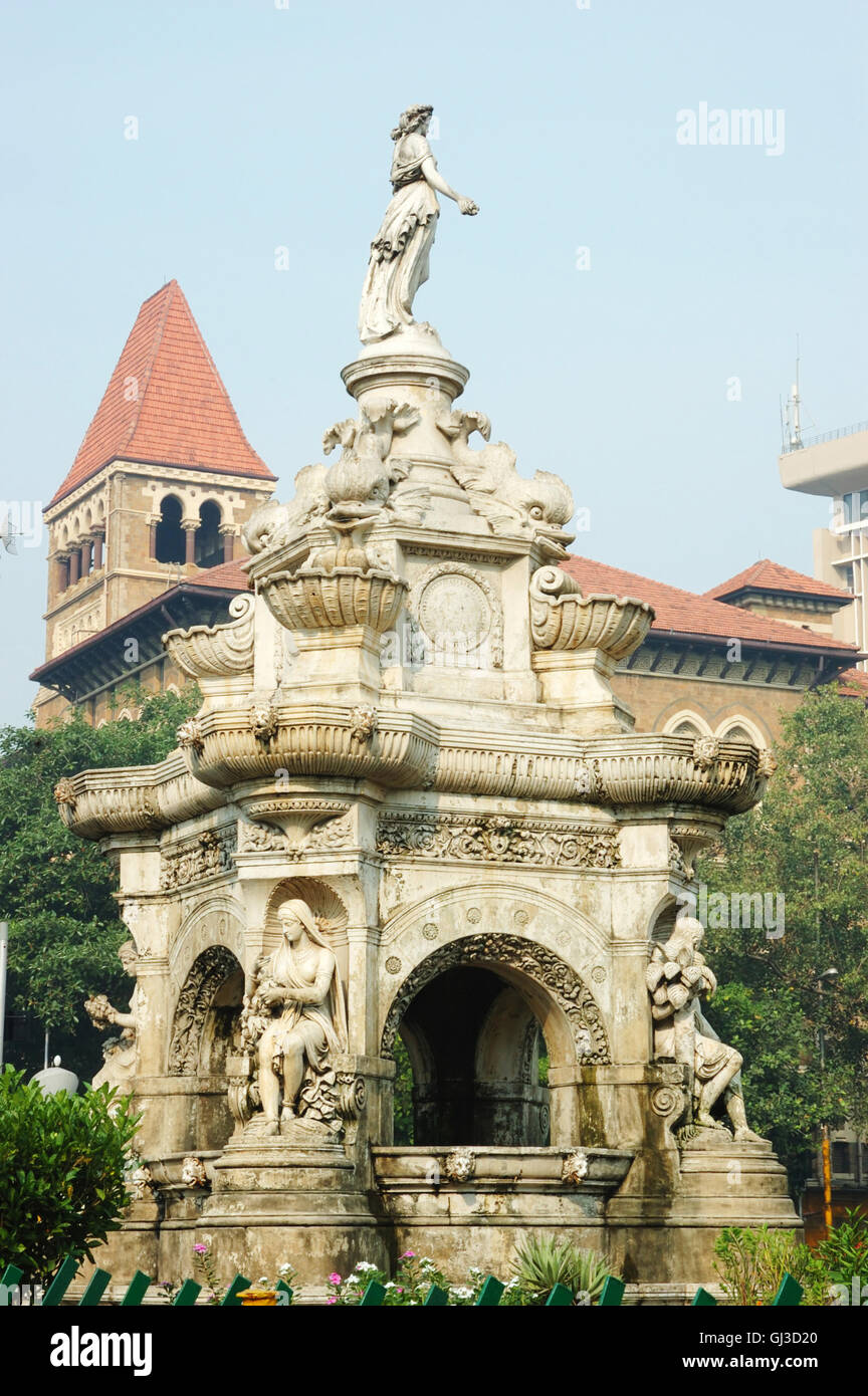 Famous landmark of Mumbai (Bombay) - Flora fountain on famous square ...