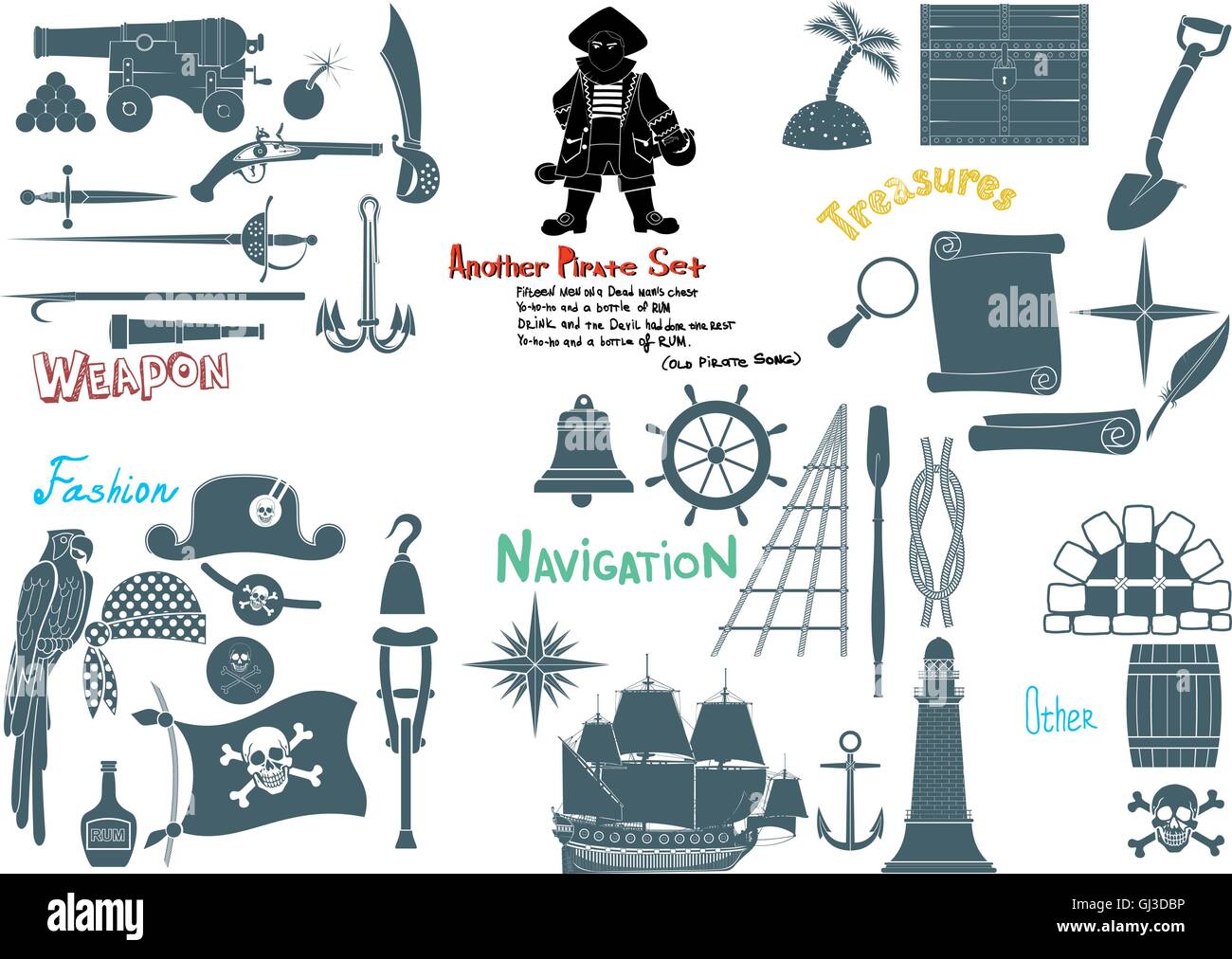 Pirate ship Stock Vector Images - Alamy