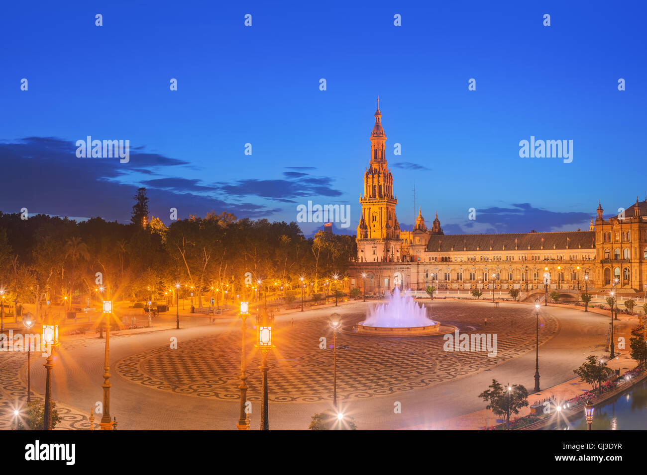 View of Spain Square on sunset, landmark in Renaissance Revival style ...