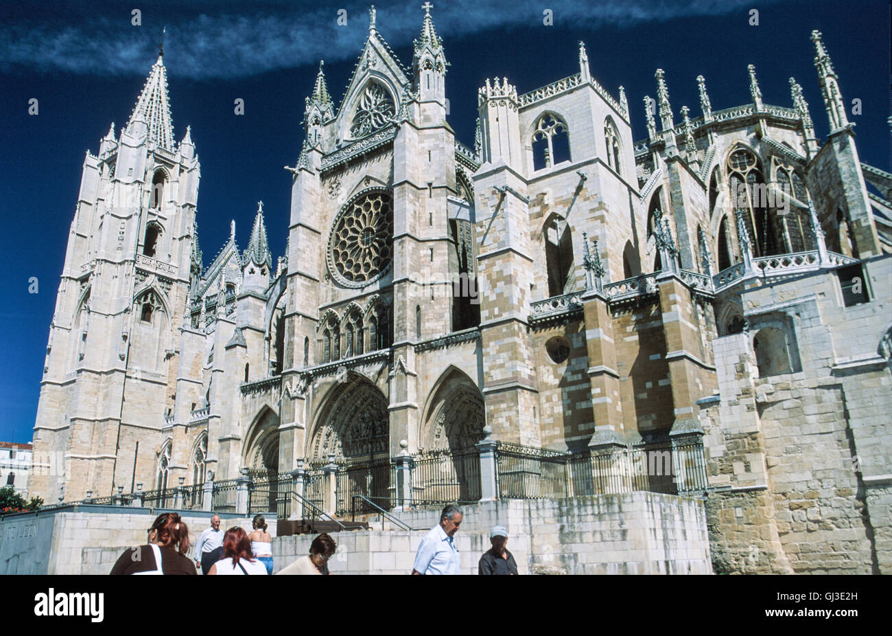 Leon Cathedral erected over the 13th and 14th centuries features no ...