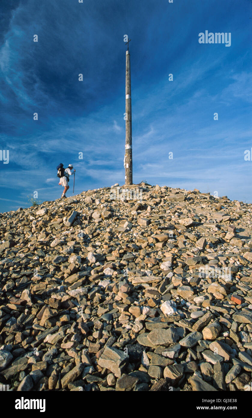 Cruz de ferro at the camino de santiago hi-res stock photography and ...
