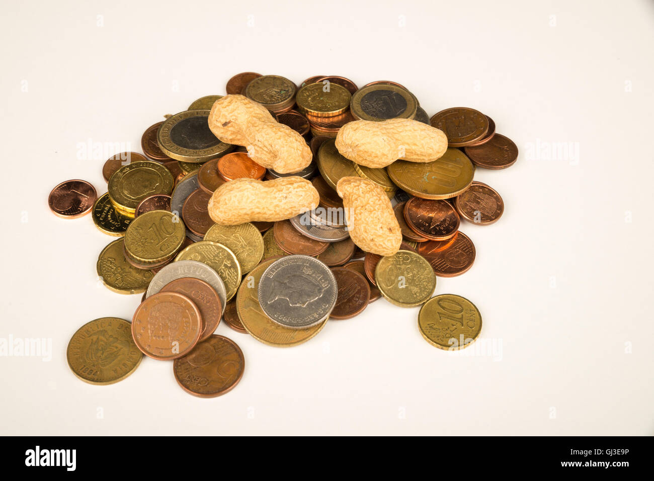 Being paid peanuts, a financial concept Stock Photo - Alamy
