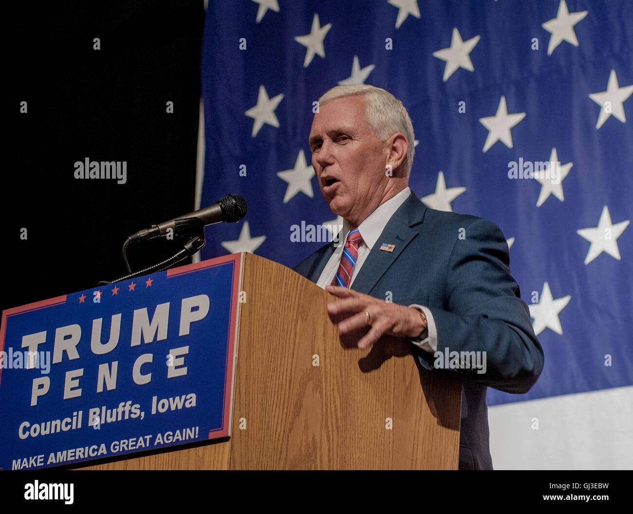 Council Bluffs, Iowa, USA, 8th August, 2016 Republican Vice President ...