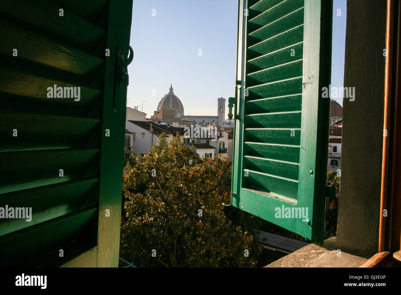 Room with a view. The Duomo can be seen from this hotel window ...