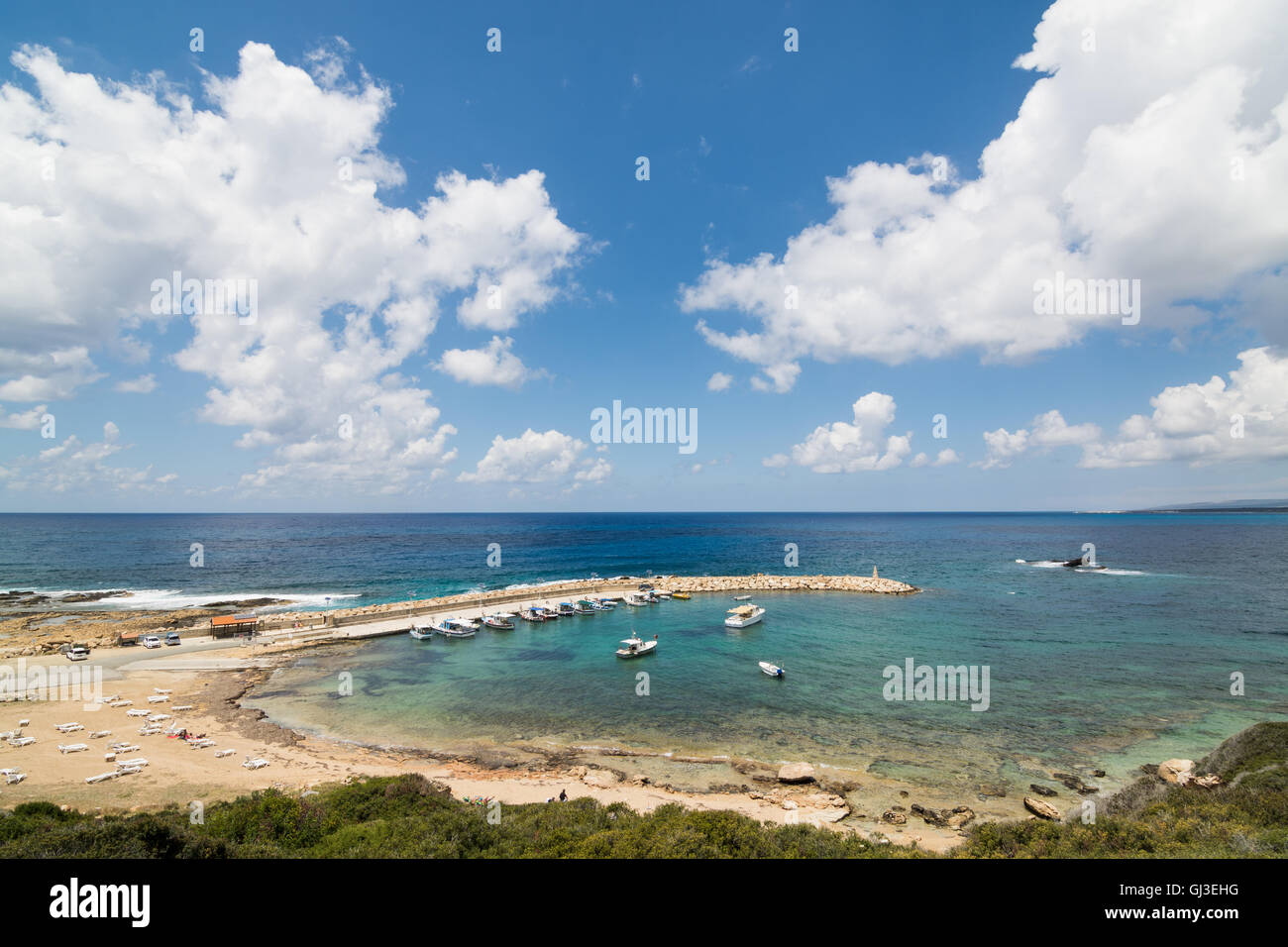 View over bay in Paphos region, Cyprus Stock Photo - Alamy