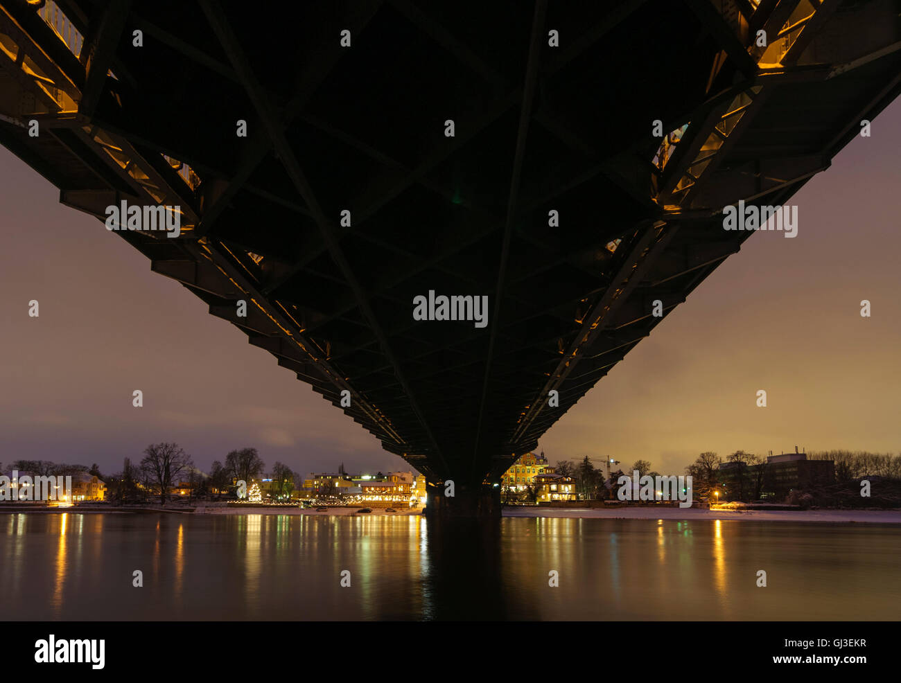 Blue wonder bridge over the elbe river at hi-res stock photography and ...