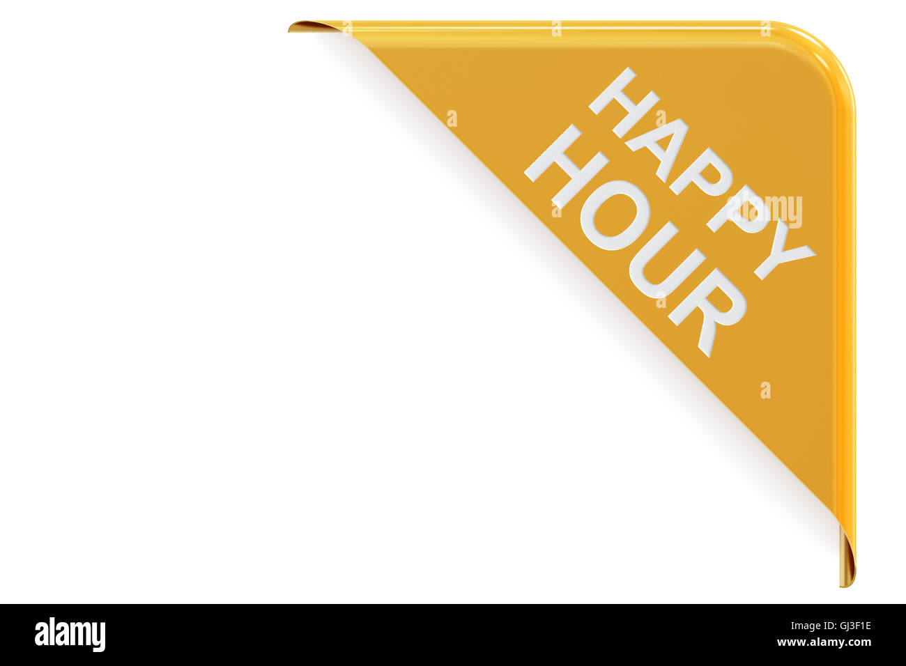 Happy Hour concept, green corner. Sale and discount concept 3D ...