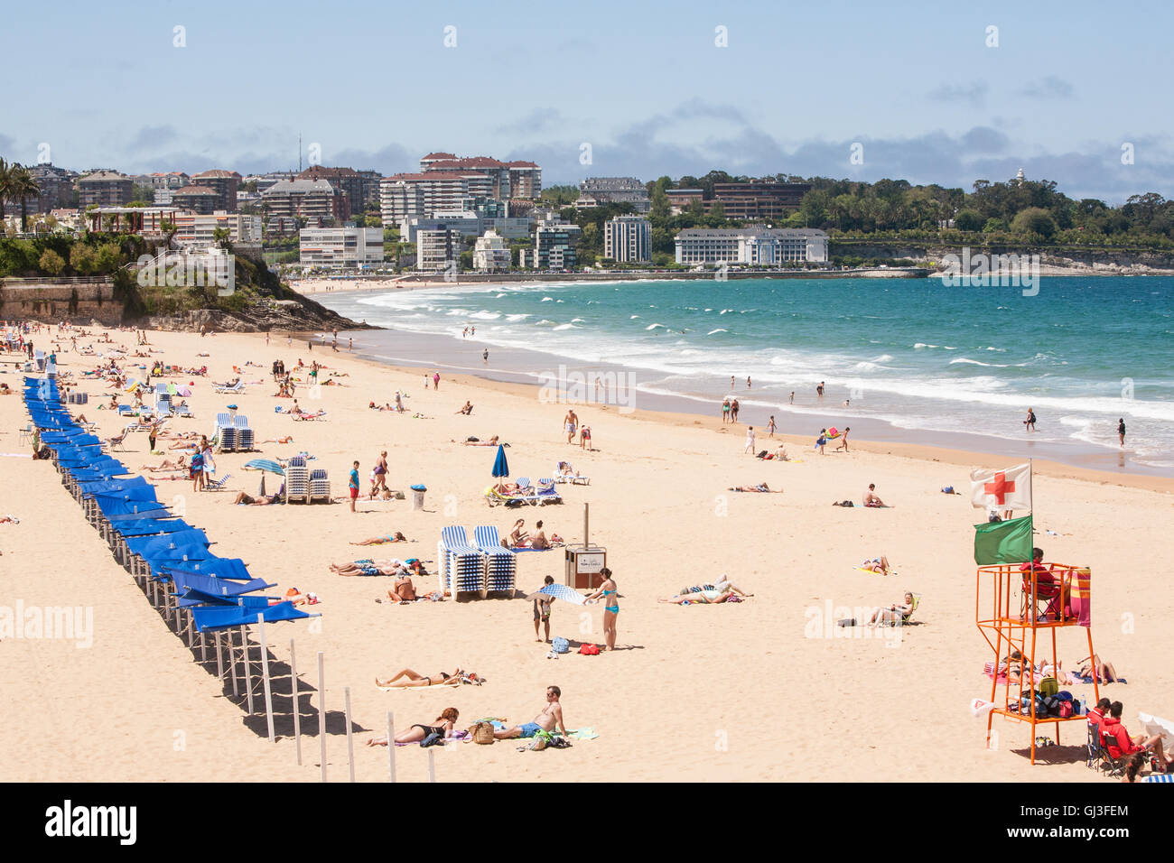 Santander Harbour,Santander Beach,Cantabria,Spain.Santander beach PLAYA ...