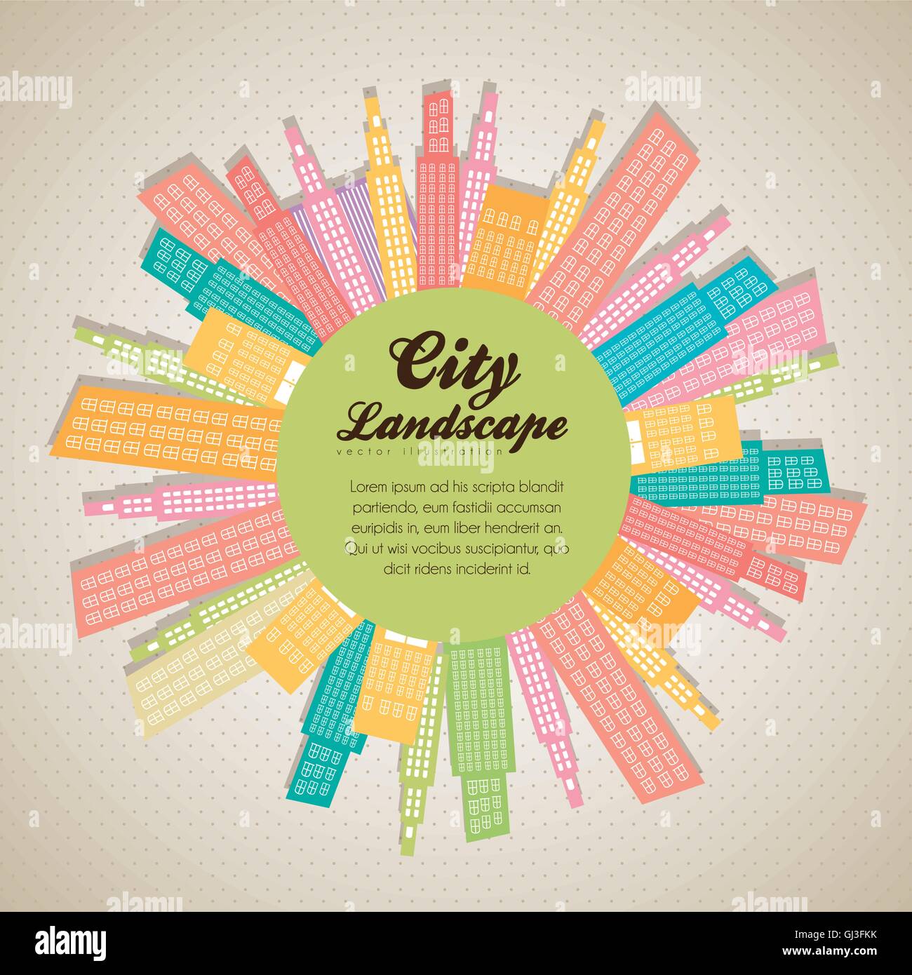 Illustration of pastel buildings vector illustration Stock Vector Image ...