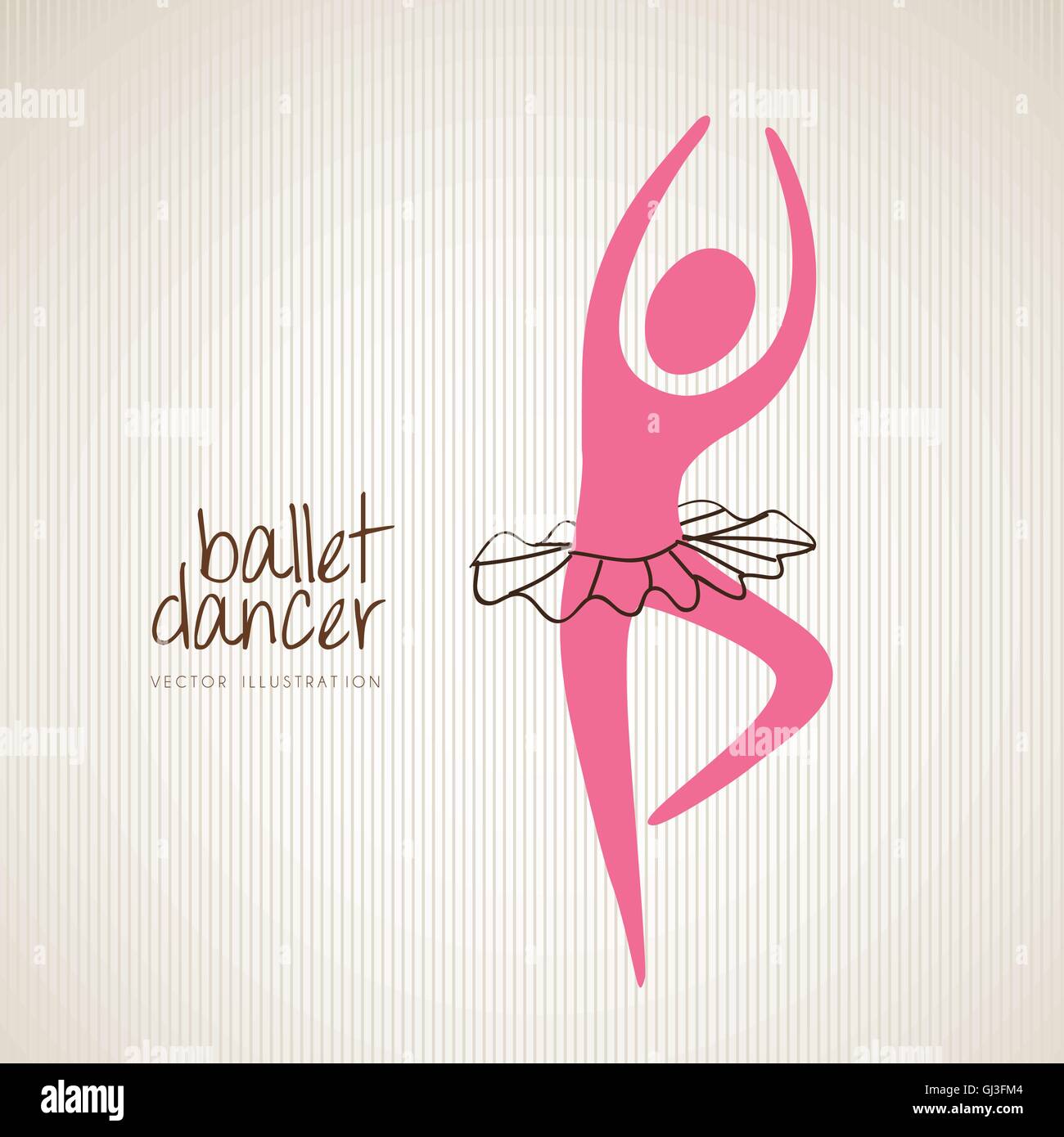 Illustration ballet dancer in position vector illustration Stock Vector ...