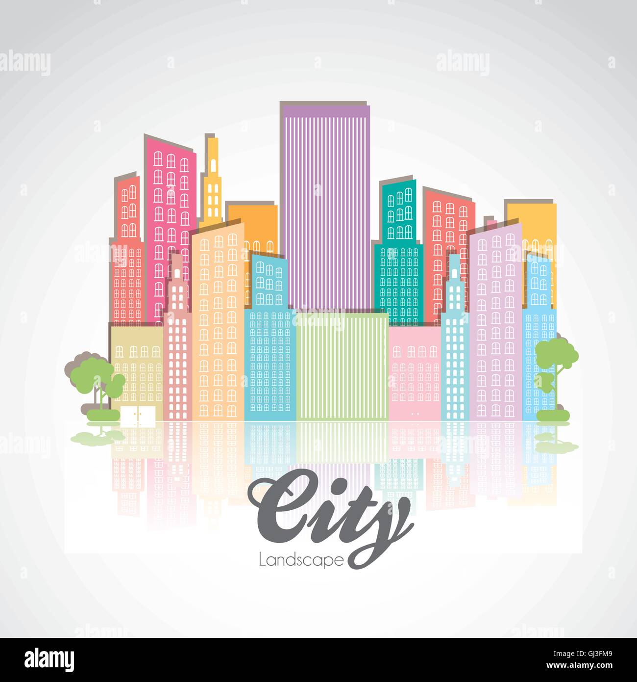 Illustration of pastel buildings vector illustration Stock Vector Image ...