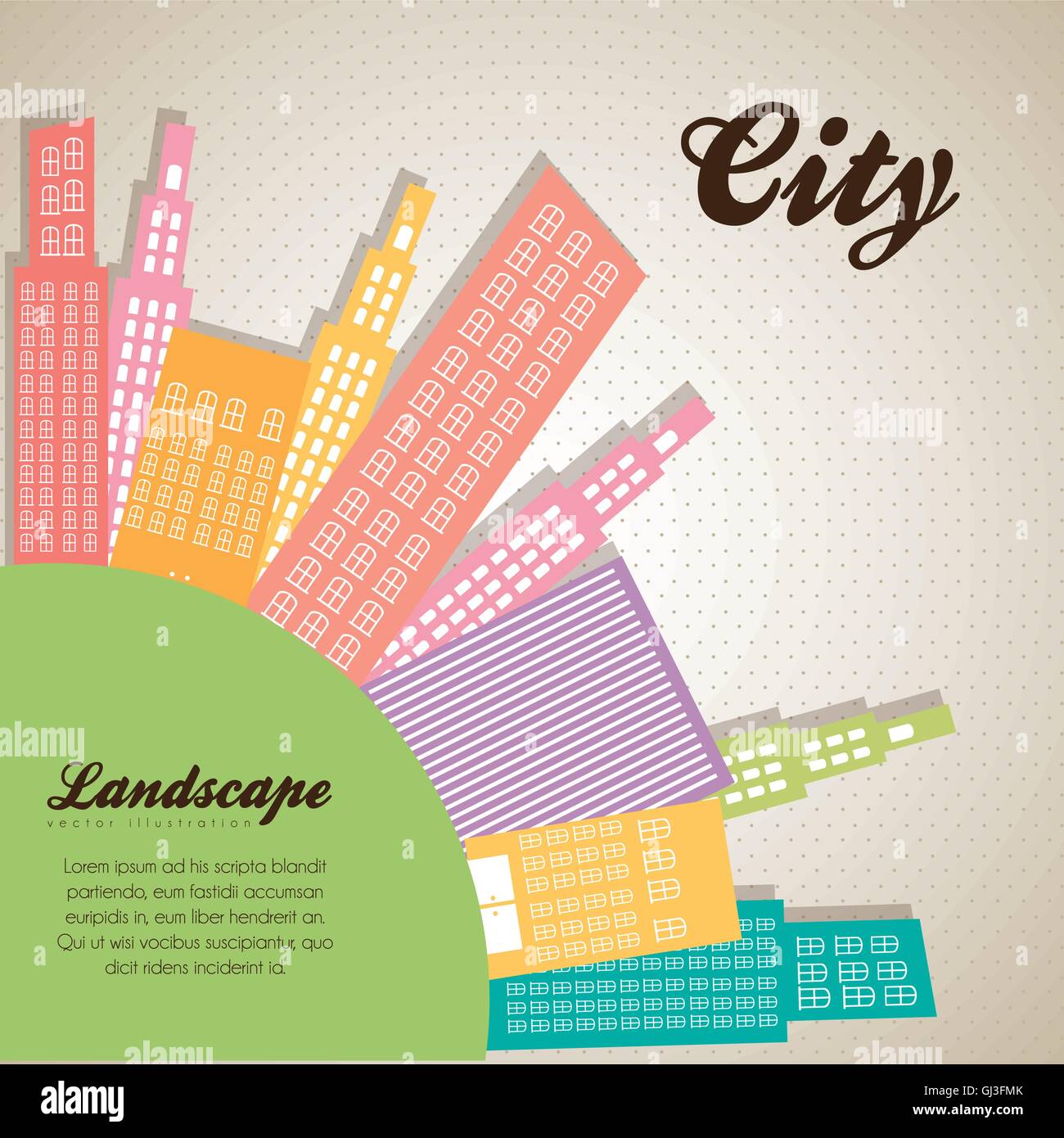 Illustration of pastel buildings vector illustration Stock Vector Image ...