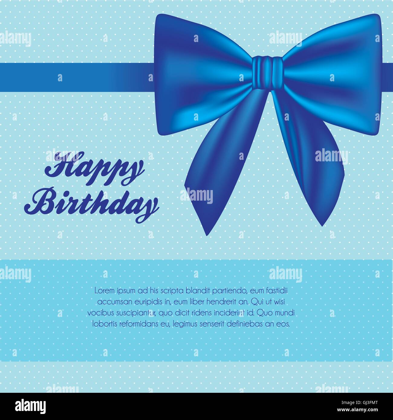 illustration of birthday with red ribbon vector illustration Stock ...