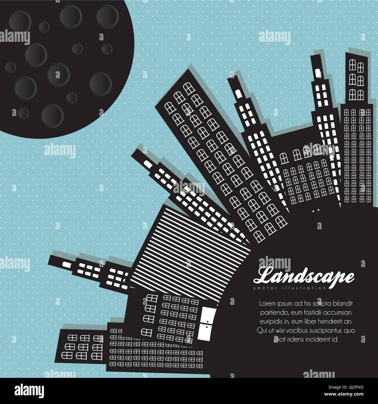 silhouettes of buildings in pastel colors vector illustration Stock ...