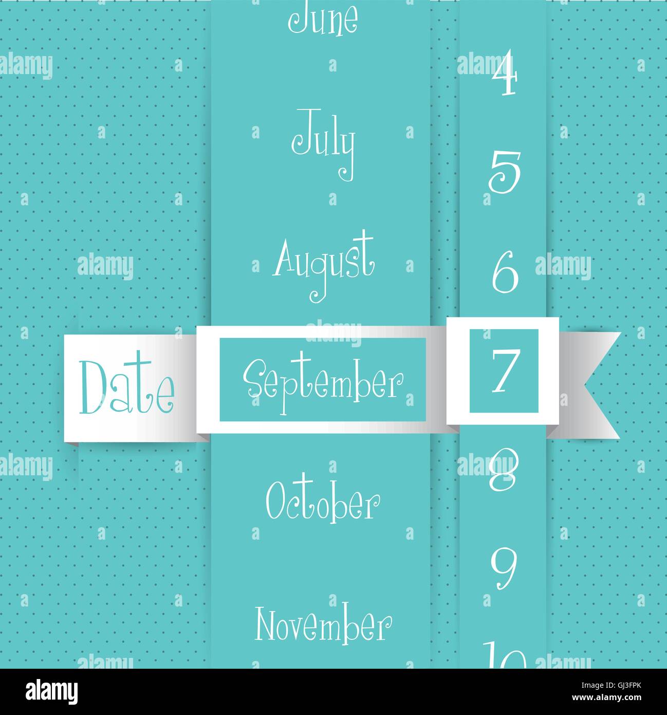 calendar illustration origami background of colored dots vector Stock ...