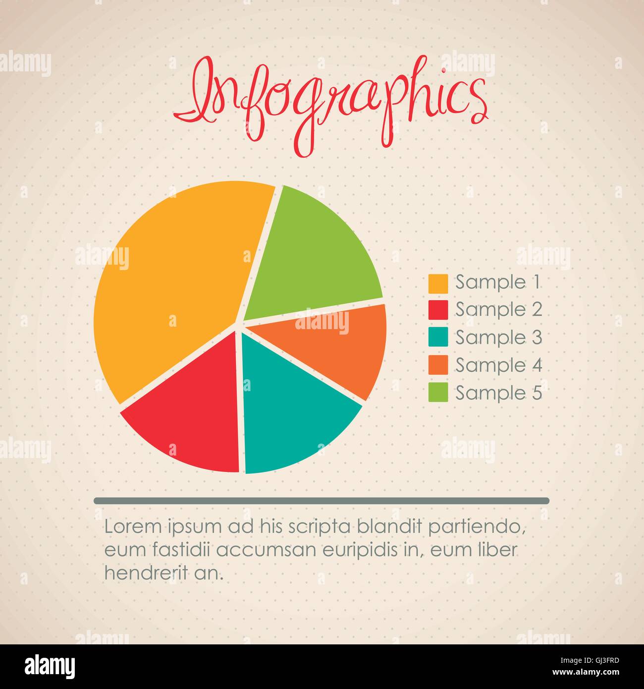 infographics illustration of numbers vector illustration brown Stock ...
