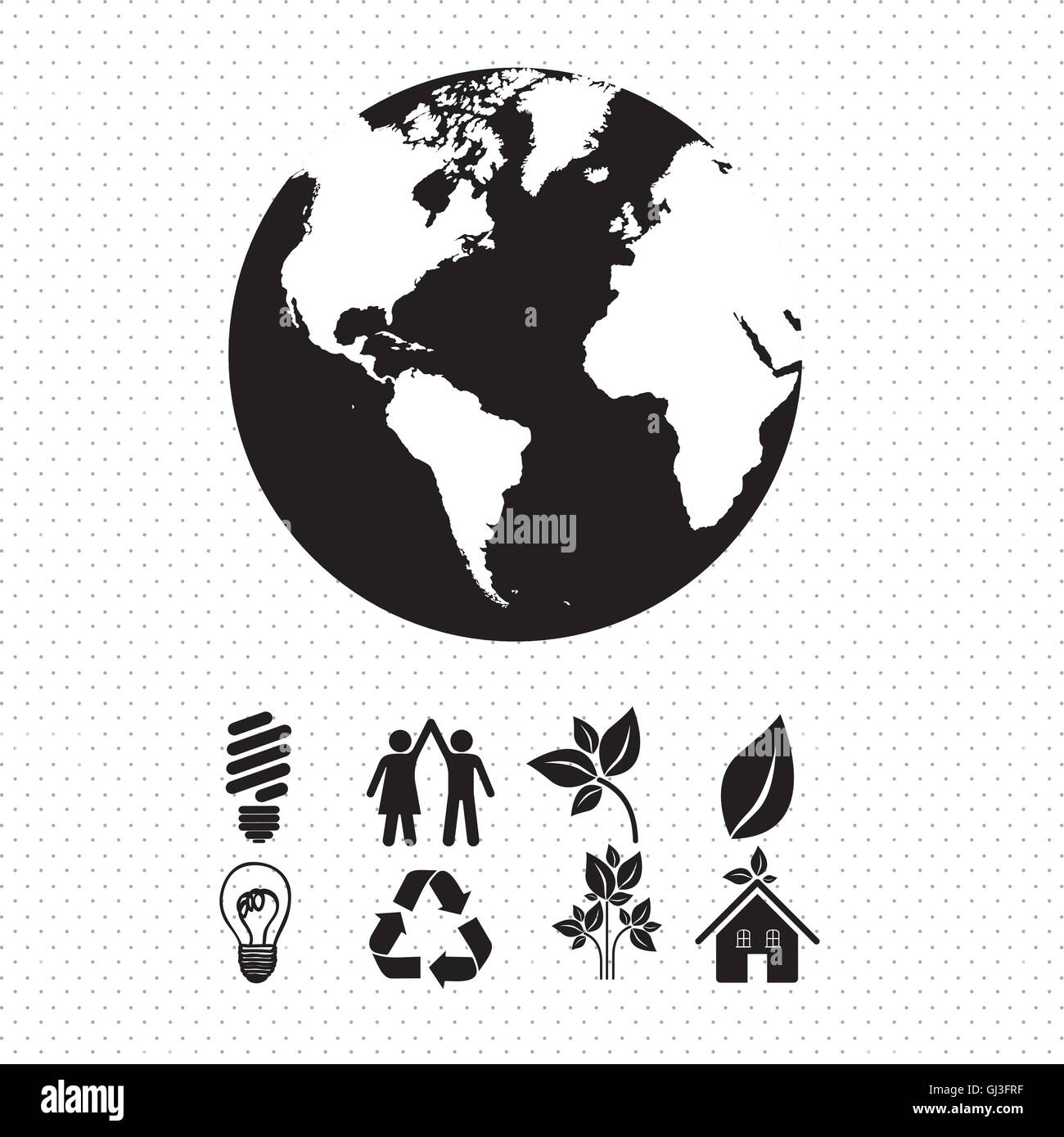 Recycle illustration of silhouettes isolated on white background Stock ...