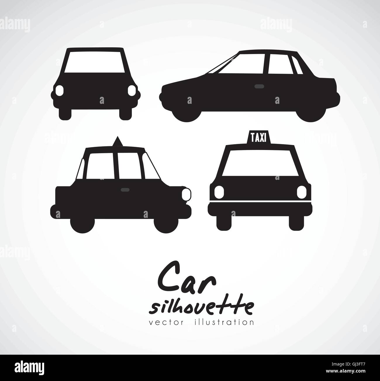 illustration of car in different views vector illustration Stock Vector ...