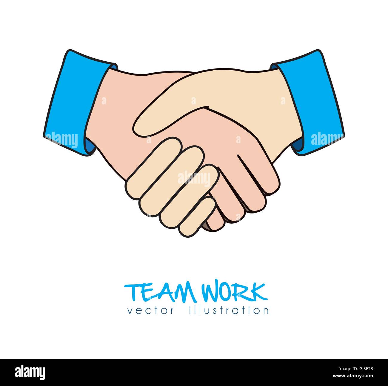 Illustration of handshake isolated on white background vector il Stock ...